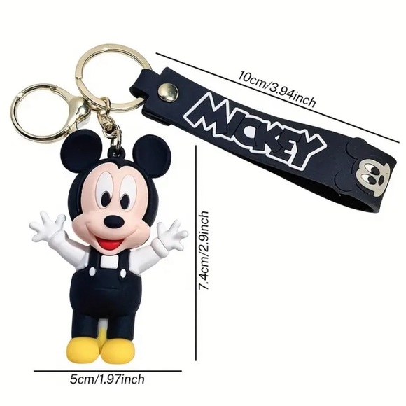 Disney | Accessories | Disney Animated Cartoon Pvc Mickey Mouse Keyring ...